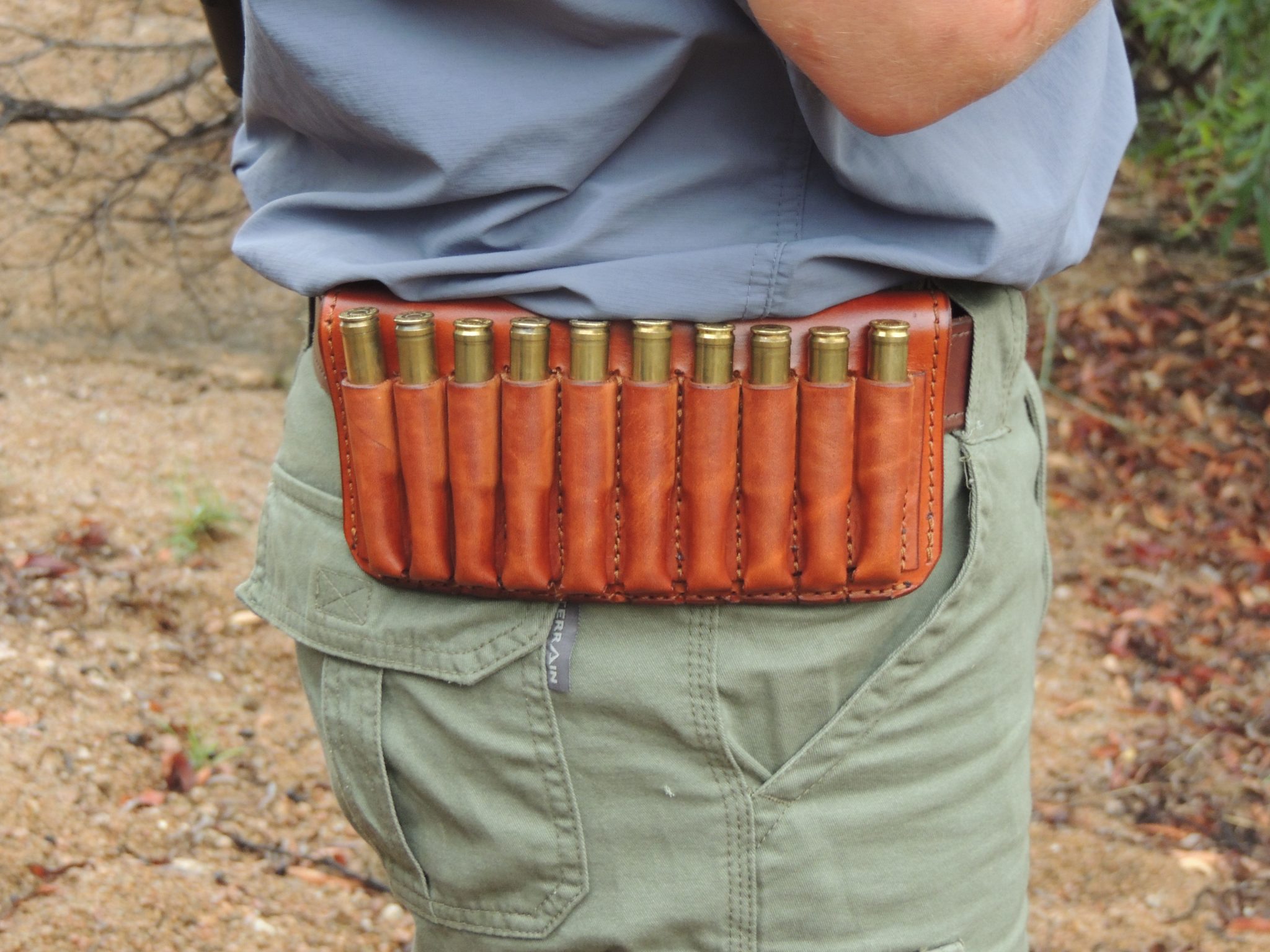 Leather Open Cartridge Pouch 10 Rounds - Hunt Africa Leather