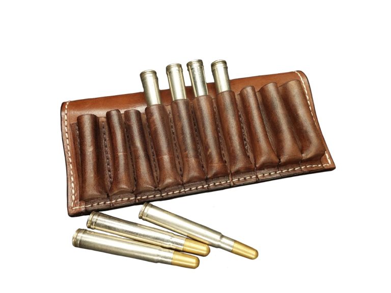 Leather Open Cartridge Pouch 10 Rounds - Hunt Africa Leather