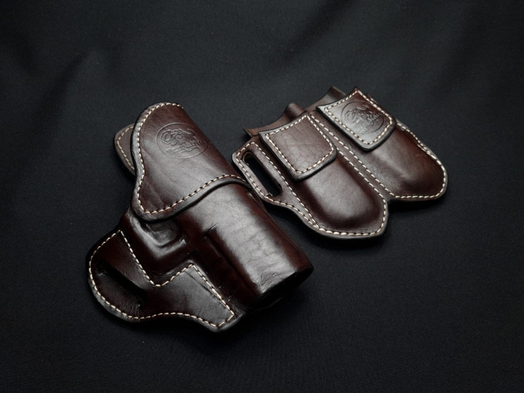 Leather Holster +Double Mag Pouch - Hunt Africa Leather